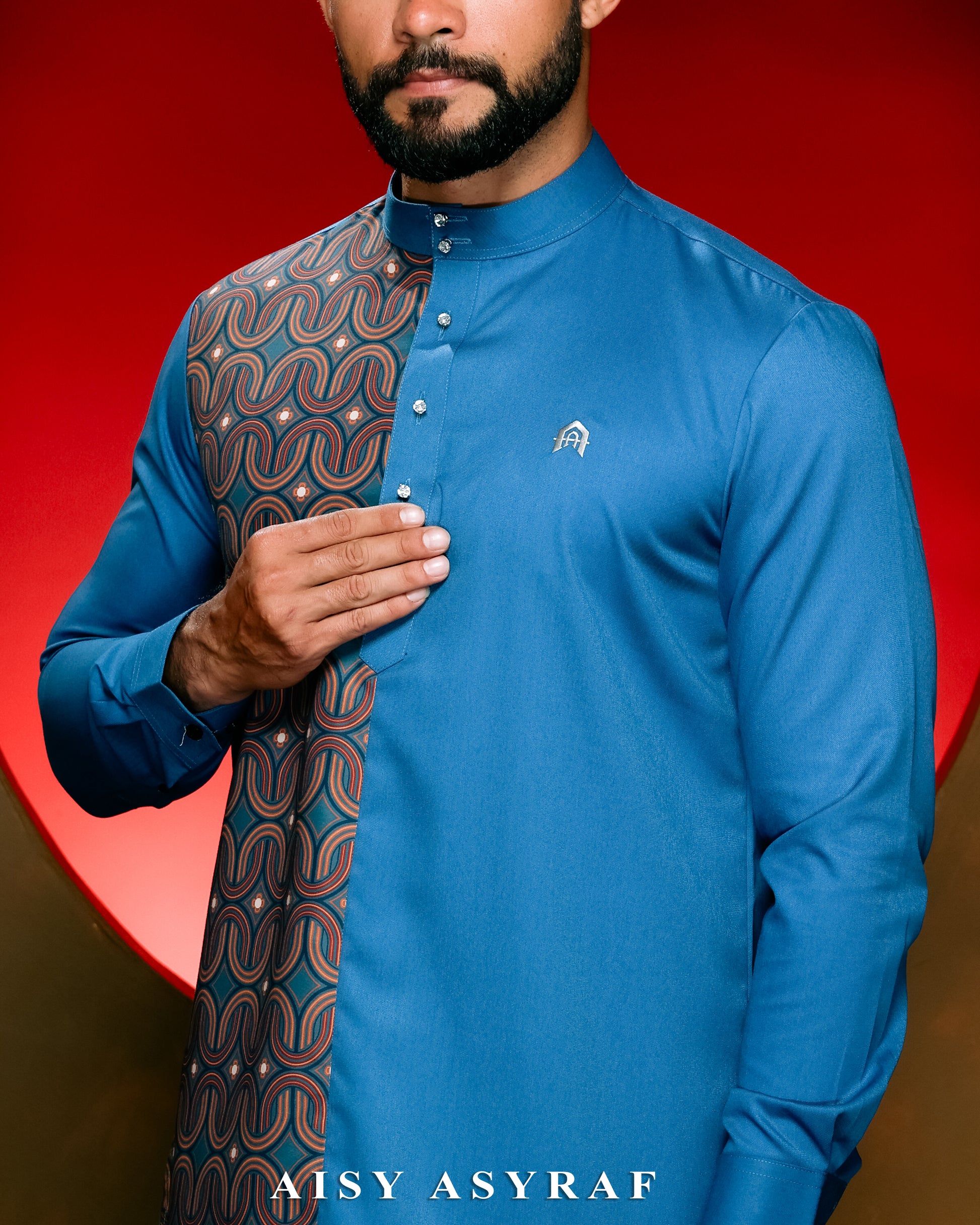 Kurta Nabeela Raya - Teal Blue – Aisy Asyraf By IMAM MUDA Asyraf