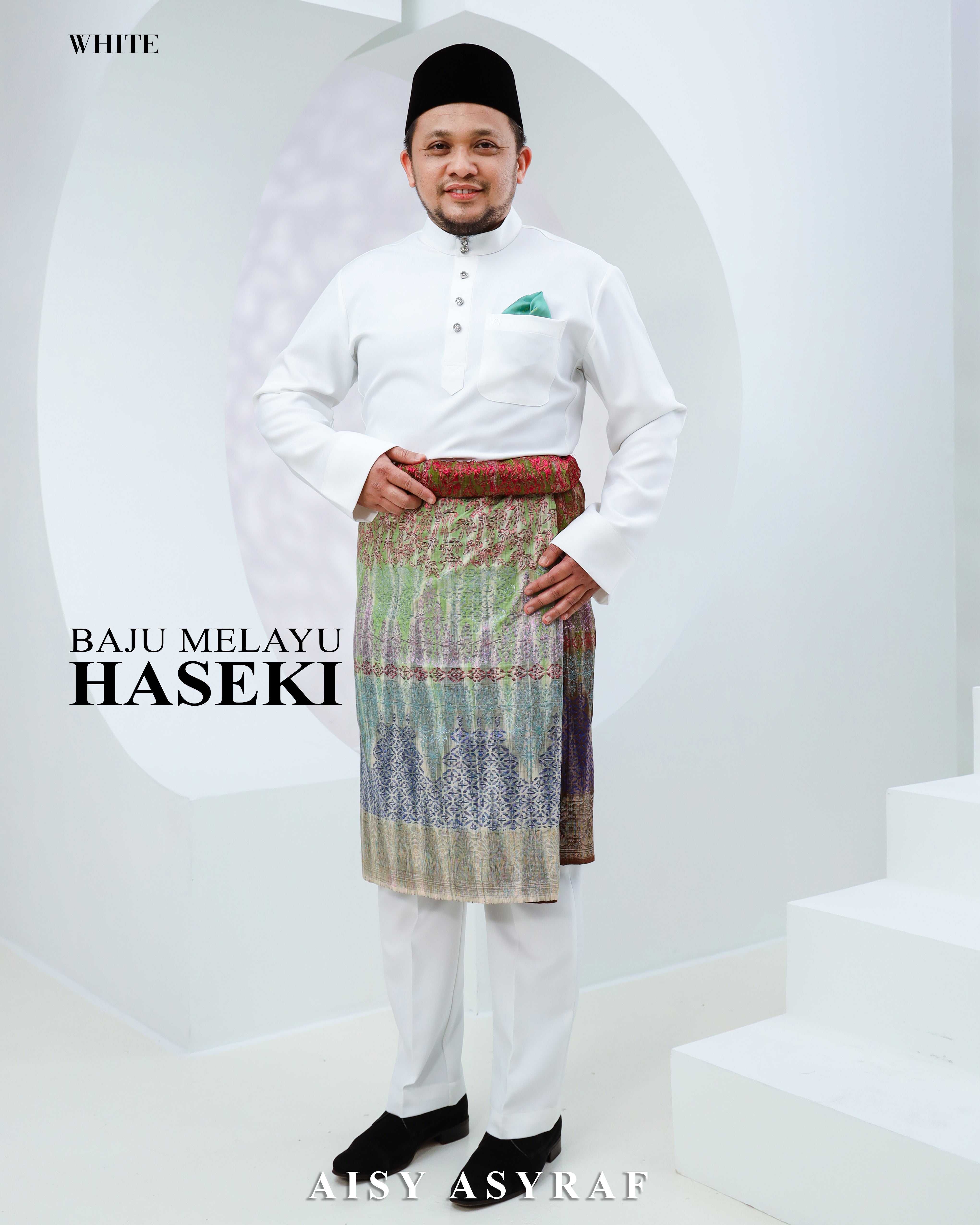 Baju Melayu Haseki - White – Aisy Asyraf By IMAM MUDA Asyraf